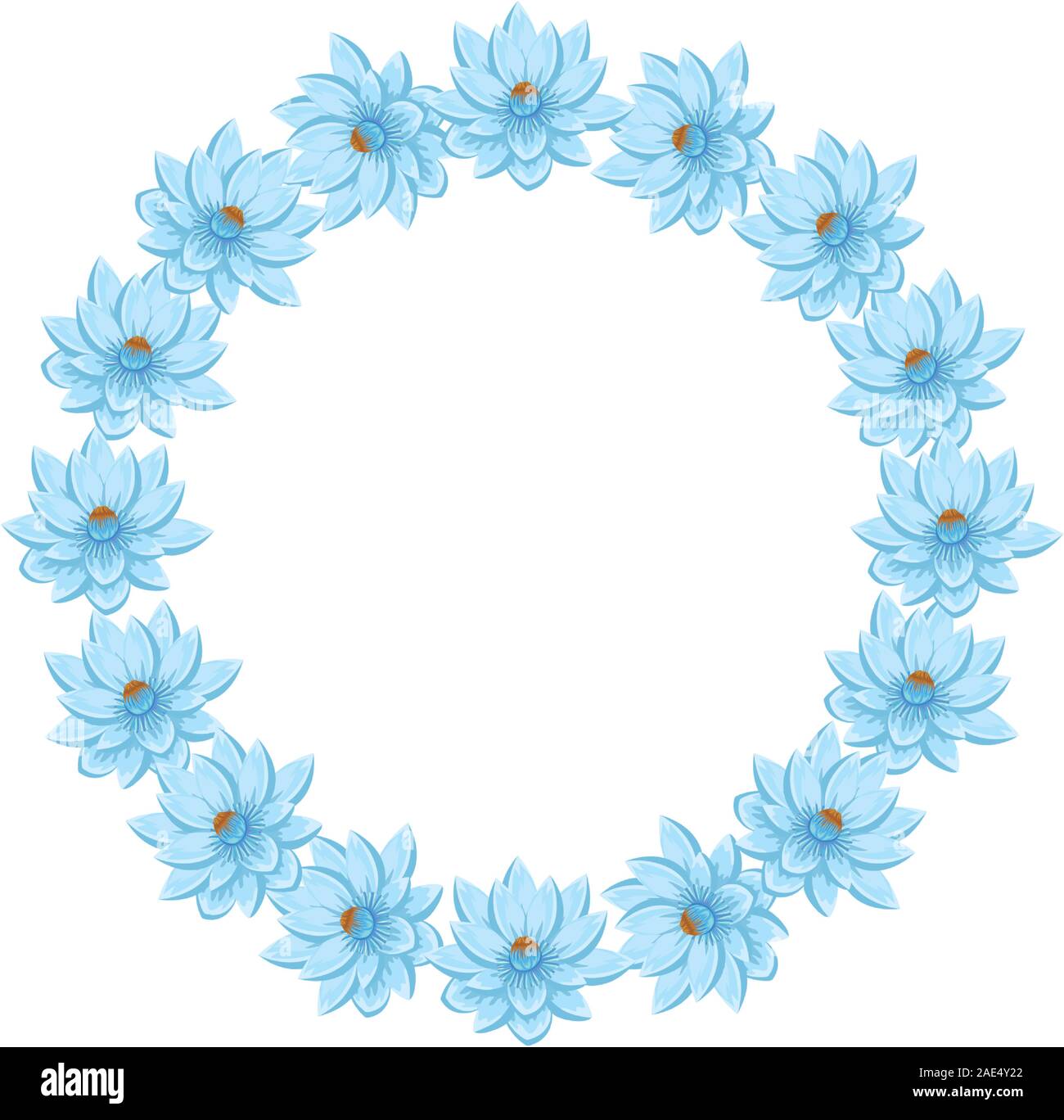 frame circular of flowers isolated icon Stock Vector Image & Art - Alamy