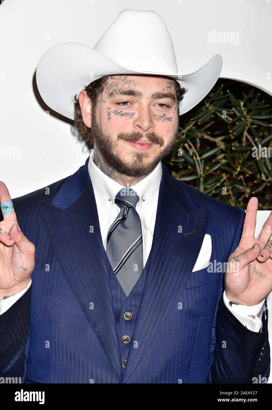 WEST HOLLYWOOD, CA - DECEMBER 05: Post Malone attends the 2019 GQ Men ...