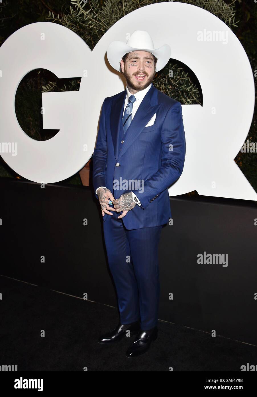 WEST HOLLYWOOD, CA - DECEMBER 05: Post Malone attends the 2019 GQ Men ...