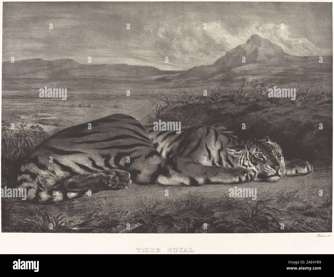 Royal Tiger (Tigre Royal); 1829date Eugène Delacroix, Royal Tiger ...