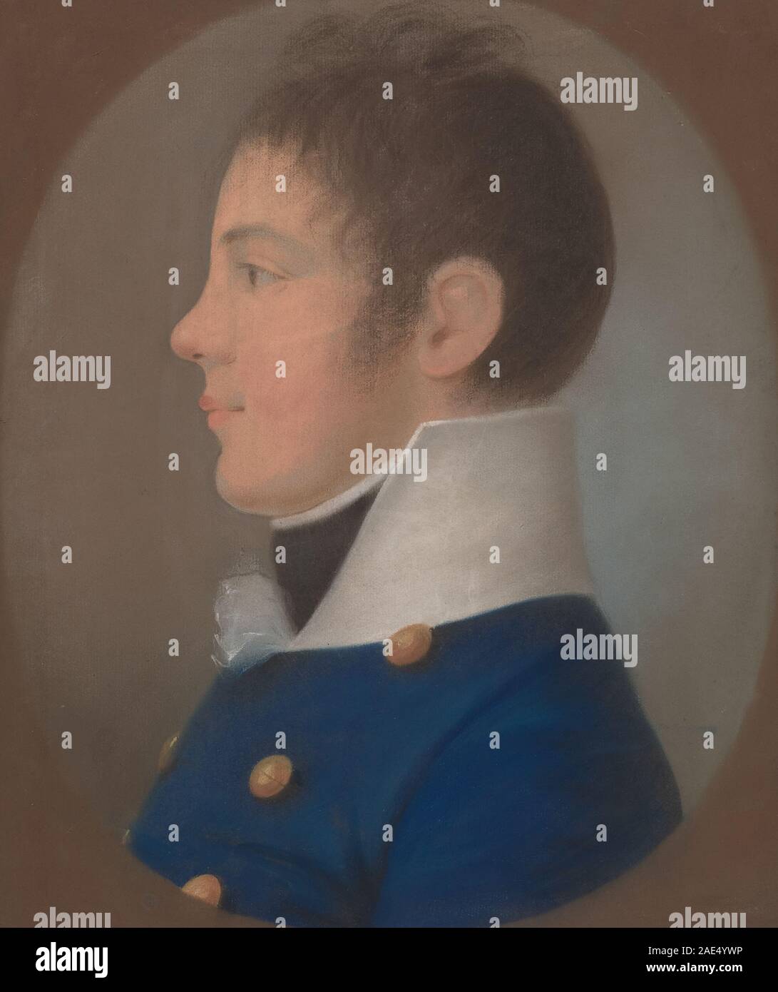 Portrait of a Young Man in Profile; c. 1800 European 19th Century ...