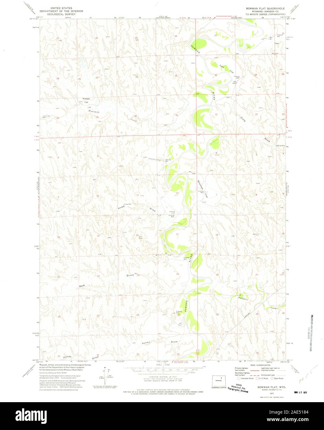 Map of bowman Cut Out Stock Images & Pictures - Alamy