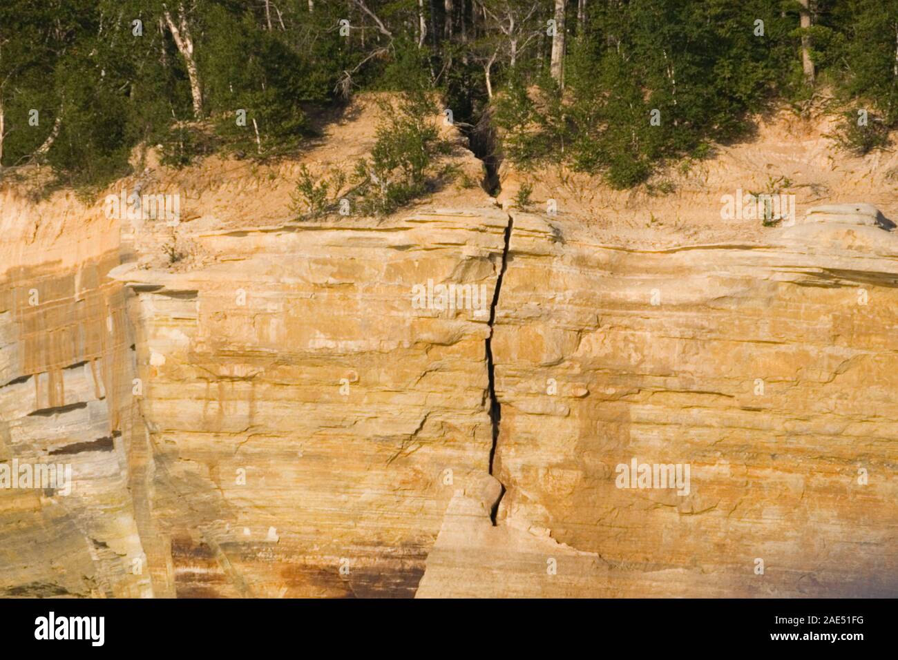 Cliffs, Pictured Rocks National Lakeshore, Michigan Stock Photo - Alamy