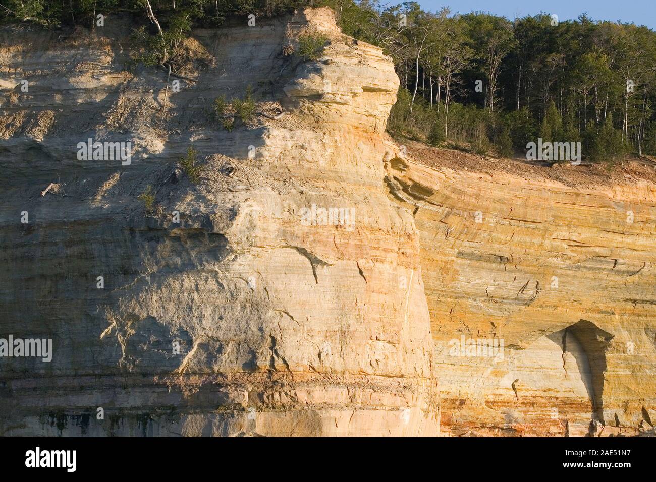 Cliffs, Pictured Rocks National Lakeshore, Michigan Stock Photo - Alamy