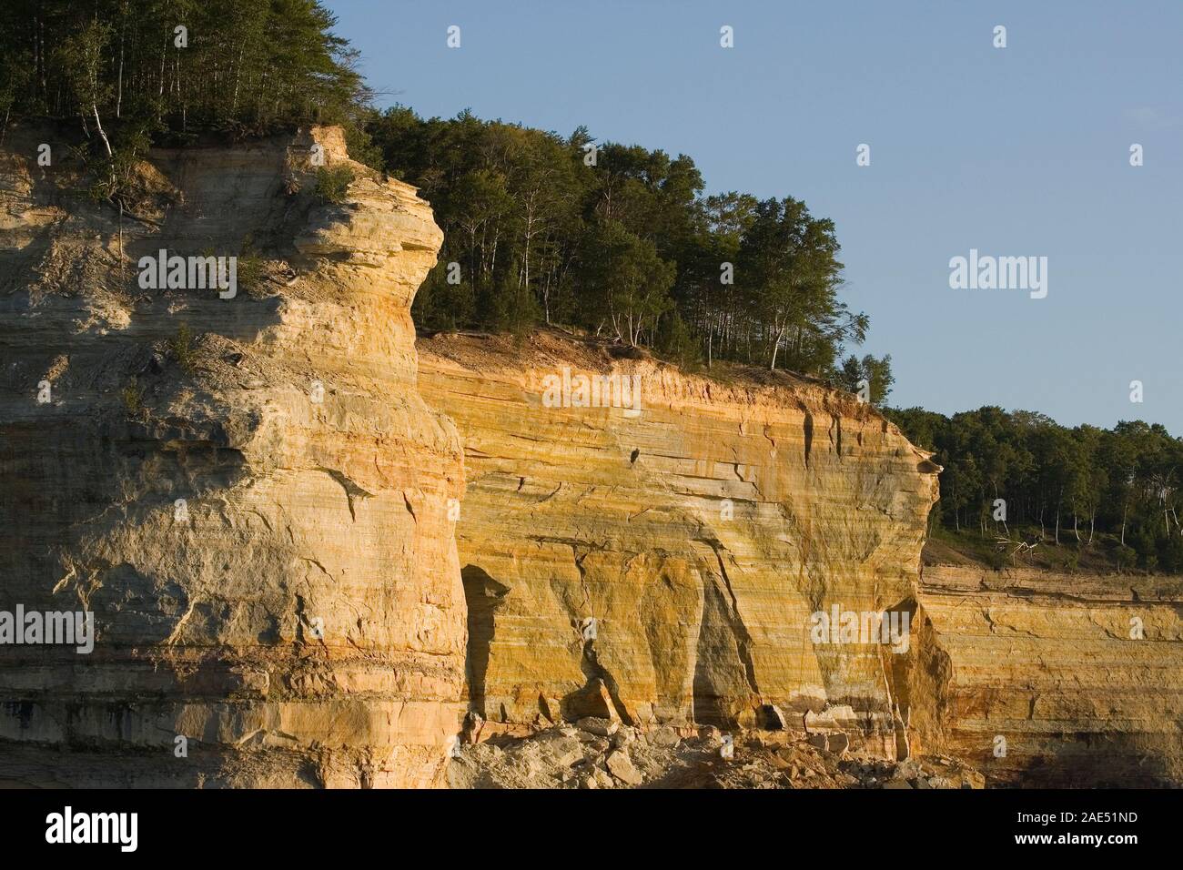 Cliffs, Pictured Rocks National Lakeshore, Michigan Stock Photo - Alamy