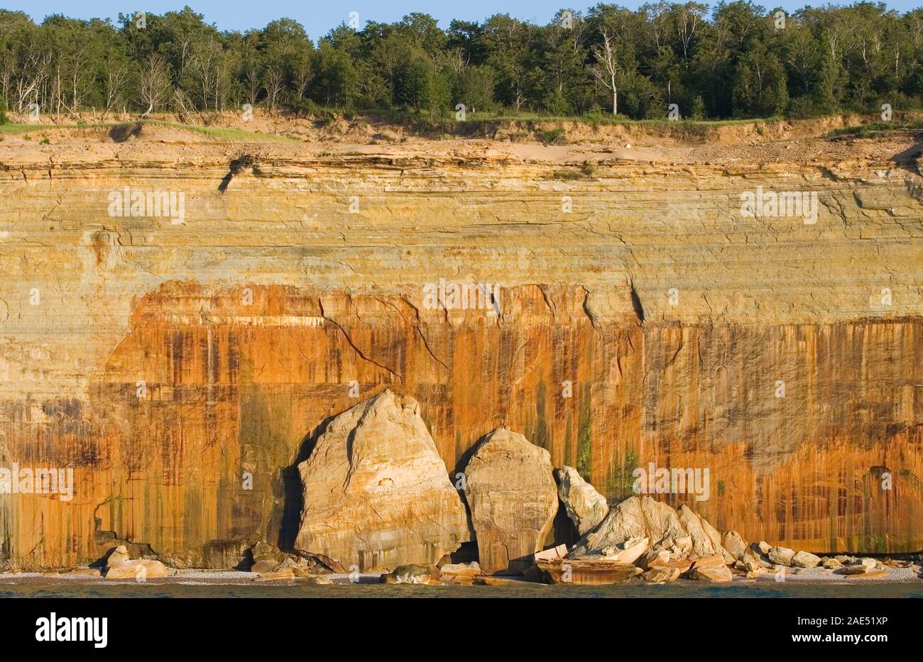 Cliffs, Pictured Rocks National Lakeshore, Michigan Stock Photo - Alamy