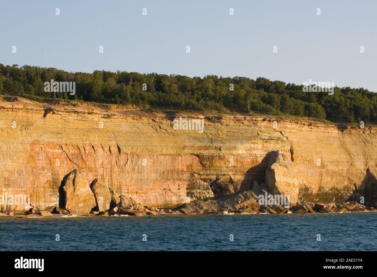 Cliffs, Pictured Rocks National Lakeshore, Michigan Stock Photo - Alamy