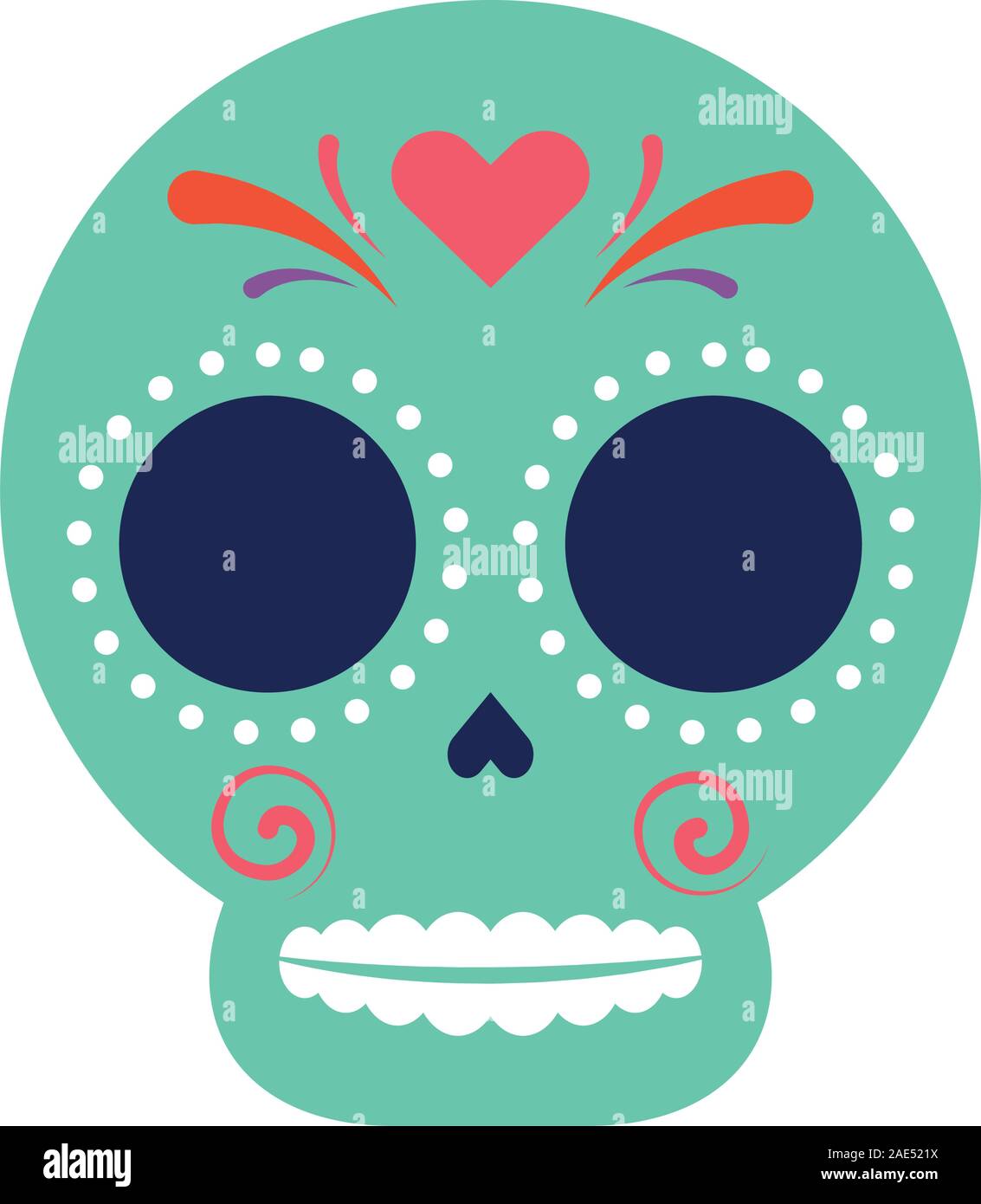 traditional mexican skull head icon Stock Vector Image & Art - Alamy