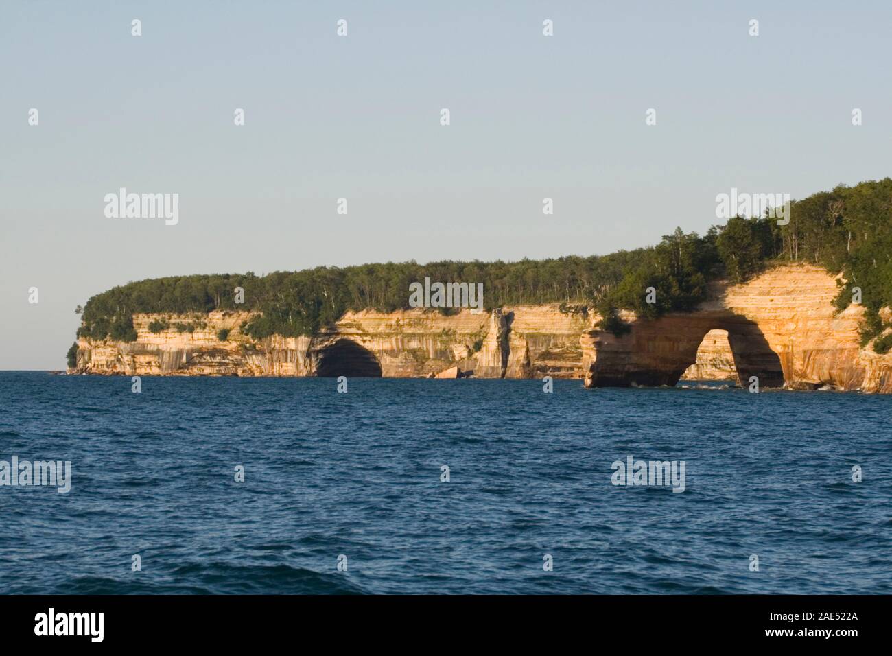 Cliffs, Pictured Rocks National Lakeshore, Michigan Stock Photo - Alamy