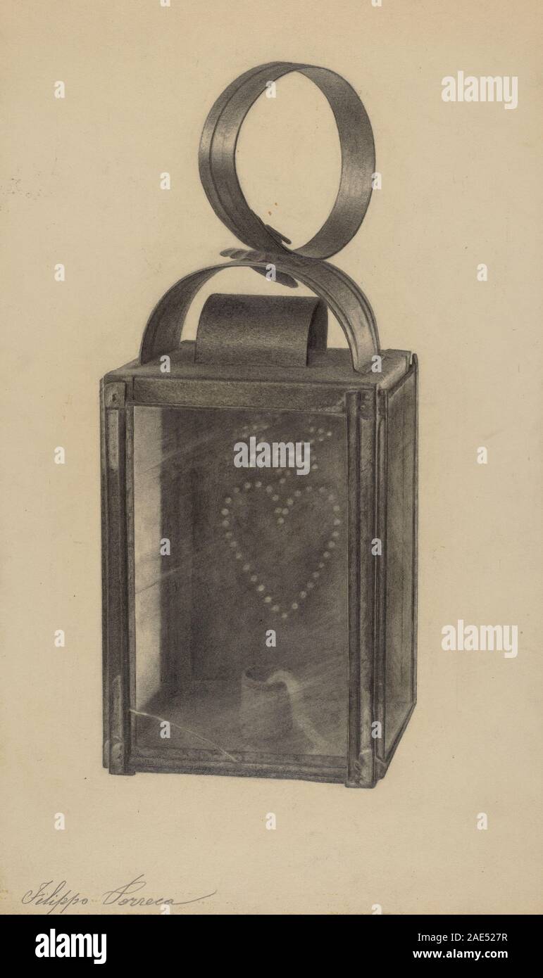 Hand Lantern by Filippo Porreca, circa 1938, is a portable lighting ...
