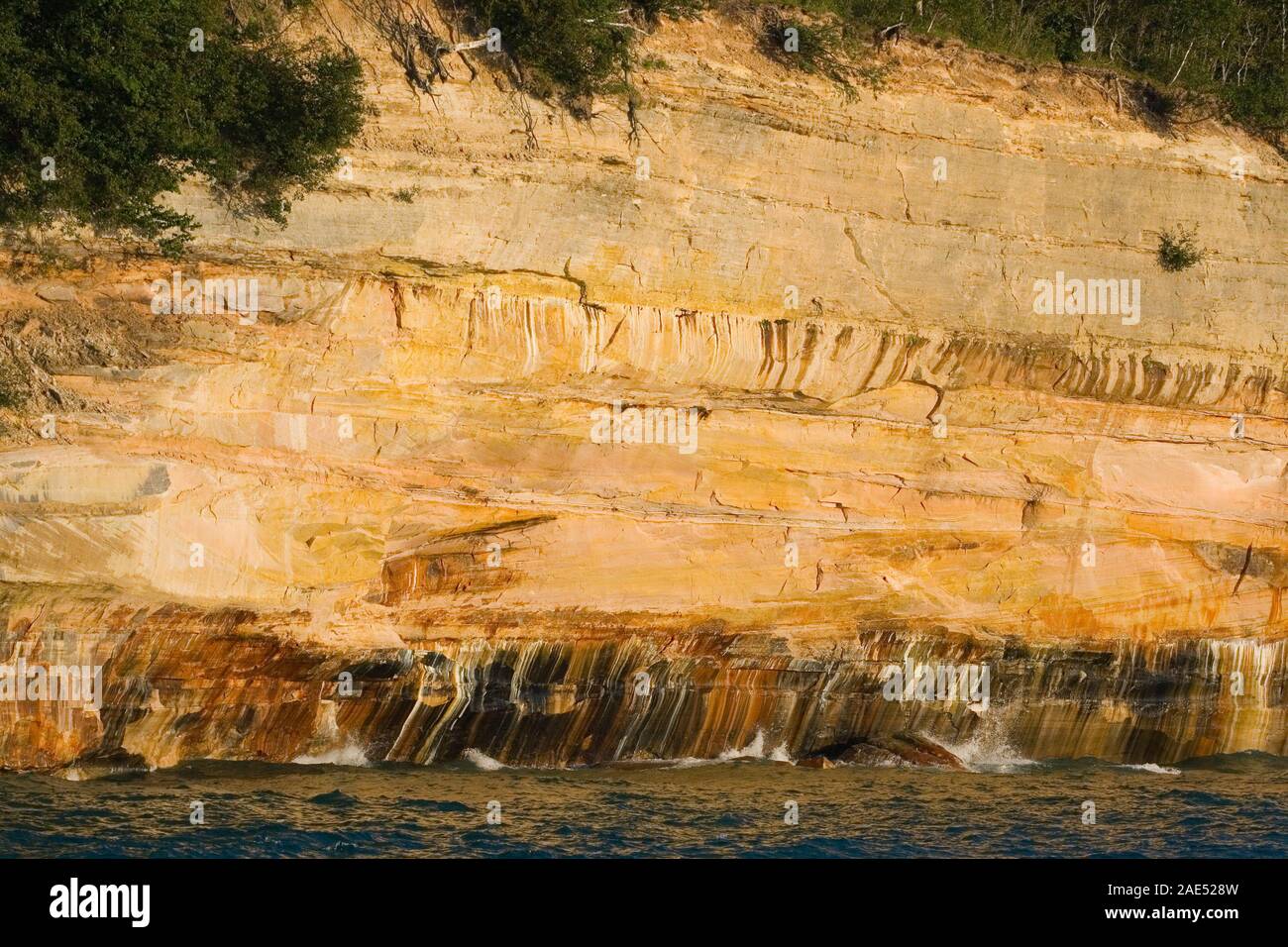 Cliffs, Pictured Rocks National Lakeshore, Michigan Stock Photo - Alamy