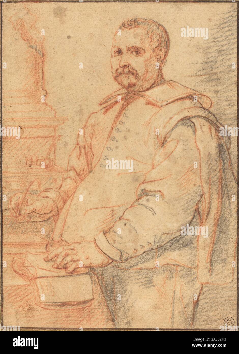 A Scholar Writing Flemish 17th Century, A Scholar Writing Stock Photo ...