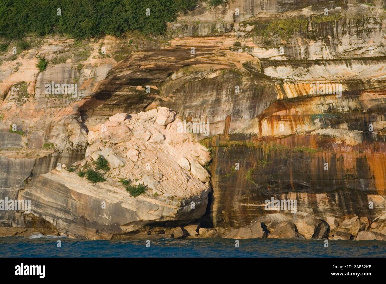 Cliffs, Pictured Rocks National Lakeshore, Michigan Stock Photo - Alamy