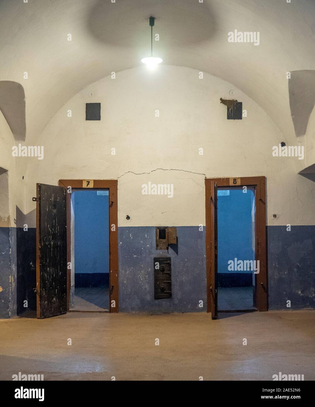 Cell doors to prison cells in Theresienstadt Malá pevnost small ...