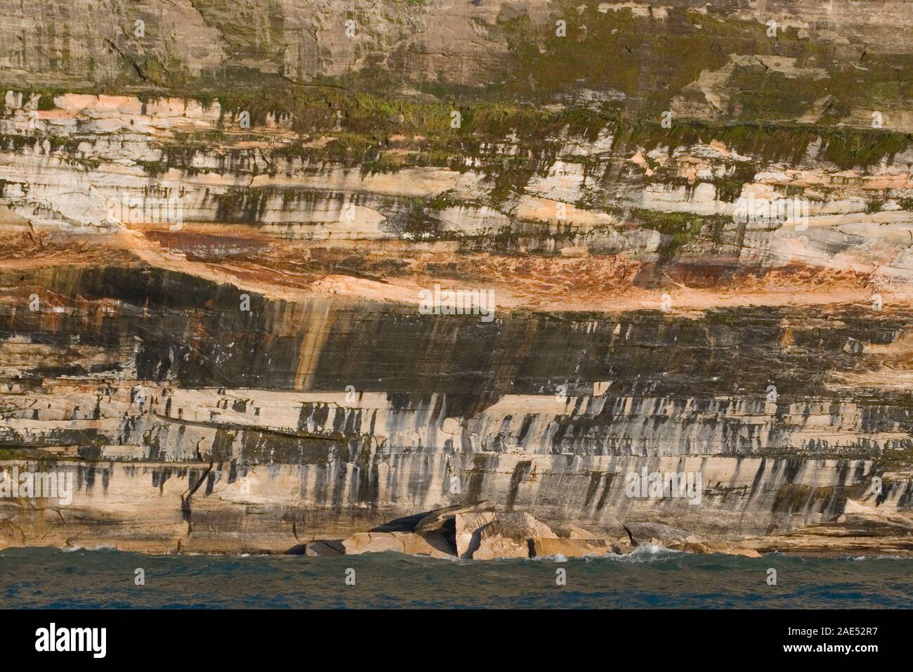 Cliffs, Pictured Rocks National Lakeshore, Michigan Stock Photo - Alamy