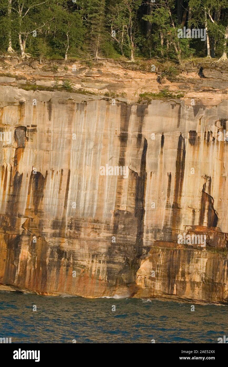 Cliffs, Pictured Rocks National Lakeshore, Michigan Stock Photo - Alamy