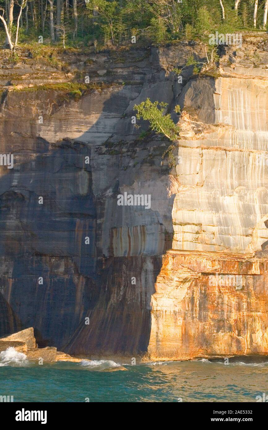 Cliffs, Pictured Rocks National Lakeshore, Michigan Stock Photo - Alamy