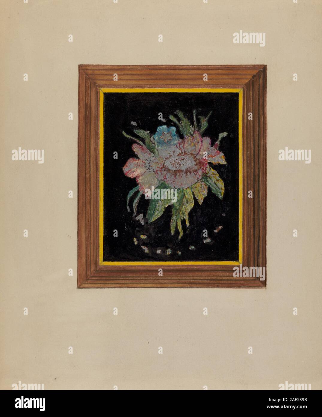 Tin Foil Flower (Painting); circa 1936 date Florence Stevenson, Tin ...