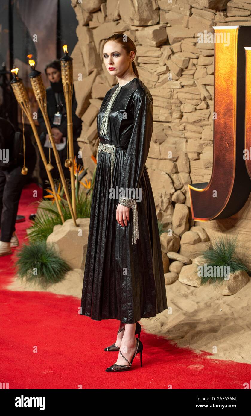 Karen Gillan attends the UK Premiere of "Jumanji: The Next Level" at ...