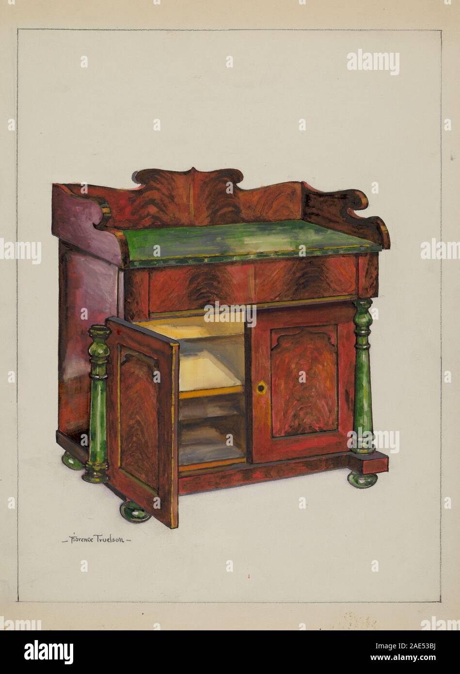 Colonial Wash Stand; c. 1937 Florence Truelson, Colonial Wash Stand, c ...