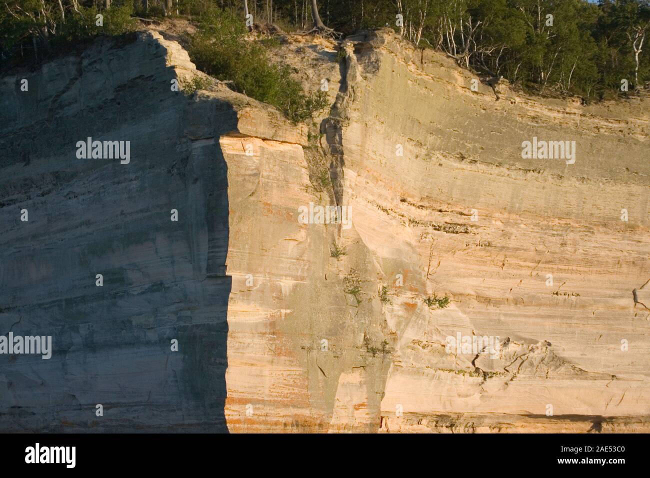 Cliffs, Pictured Rocks National Lakeshore, Michigan Stock Photo - Alamy