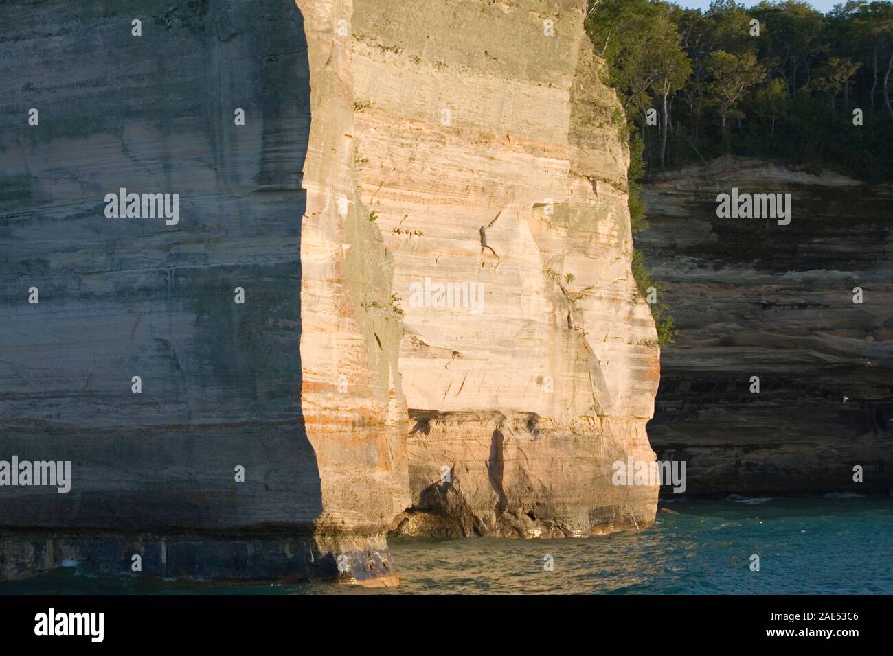 Cliffs, Pictured Rocks National Lakeshore, Michigan Stock Photo - Alamy