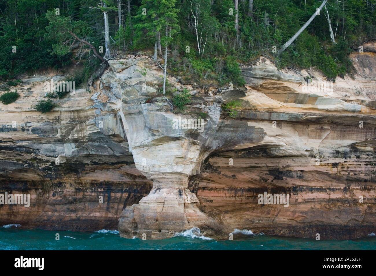 Cliffs, Pictured Rocks National Lakeshore, Michigan Stock Photo - Alamy