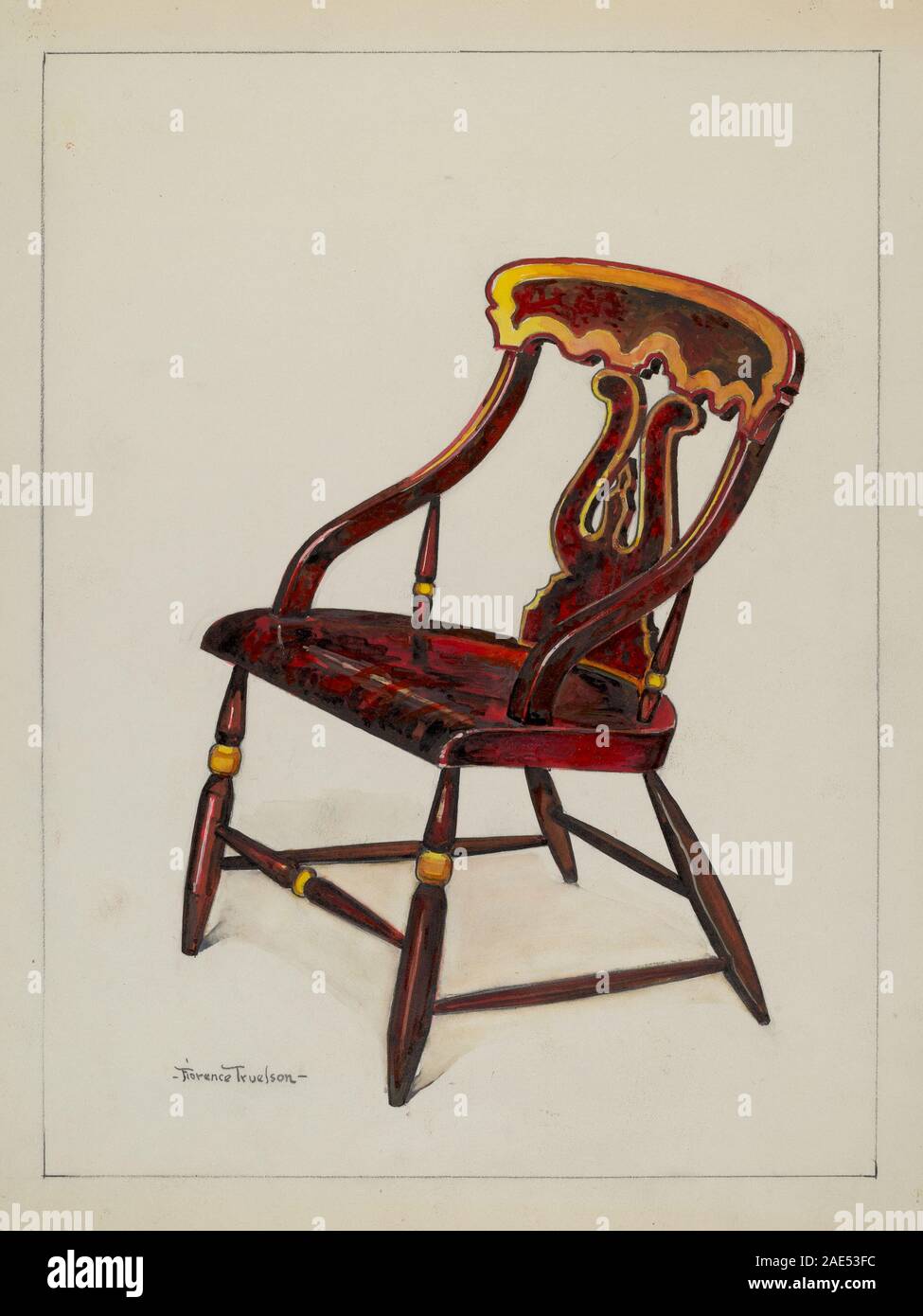 Red Pioneer Chair; c. 1937 Florence Truelson, Red Pioneer Chair, c 1937 ...