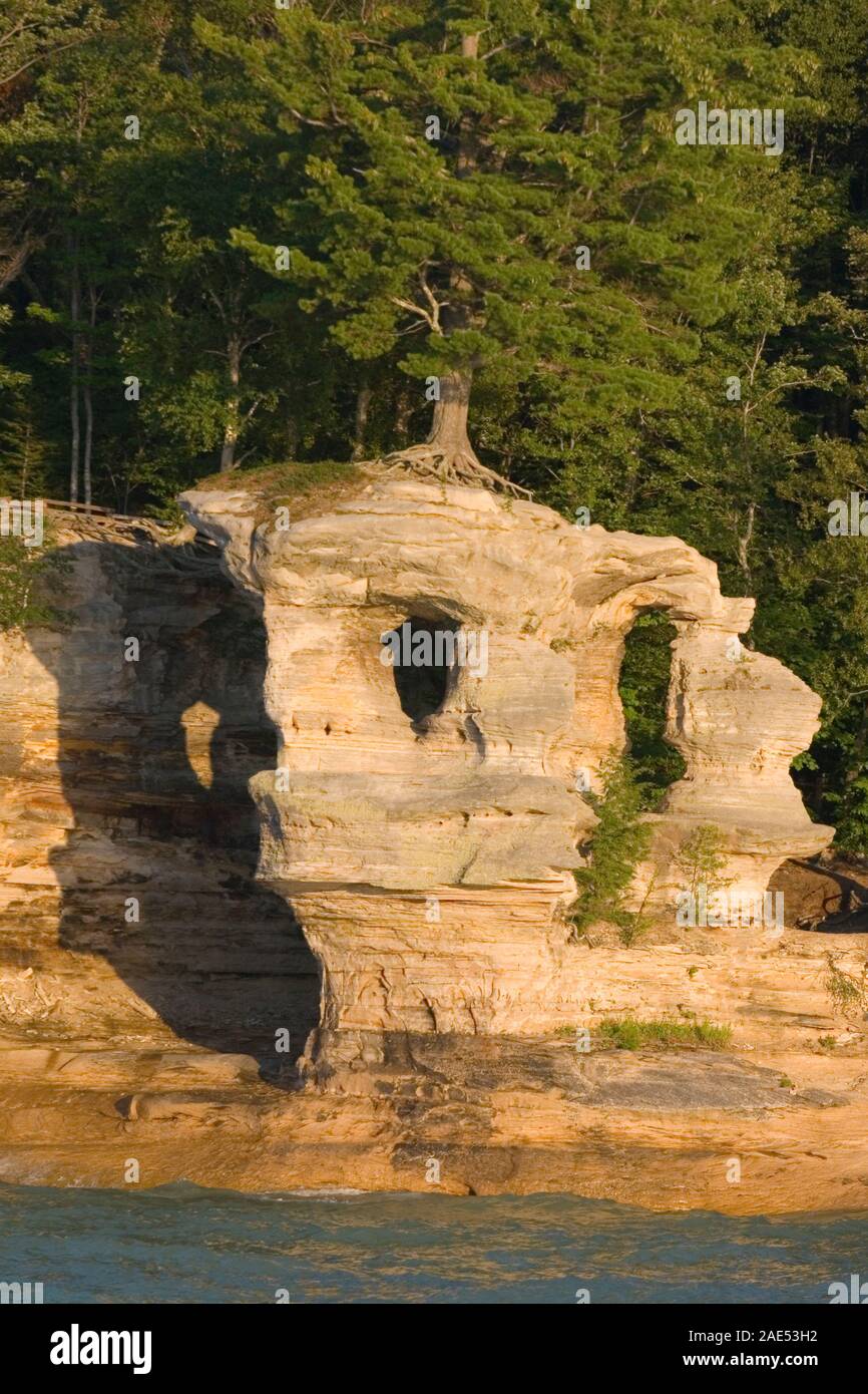 Cliffs, Pictured Rocks National Lakeshore, Michigan Stock Photo - Alamy