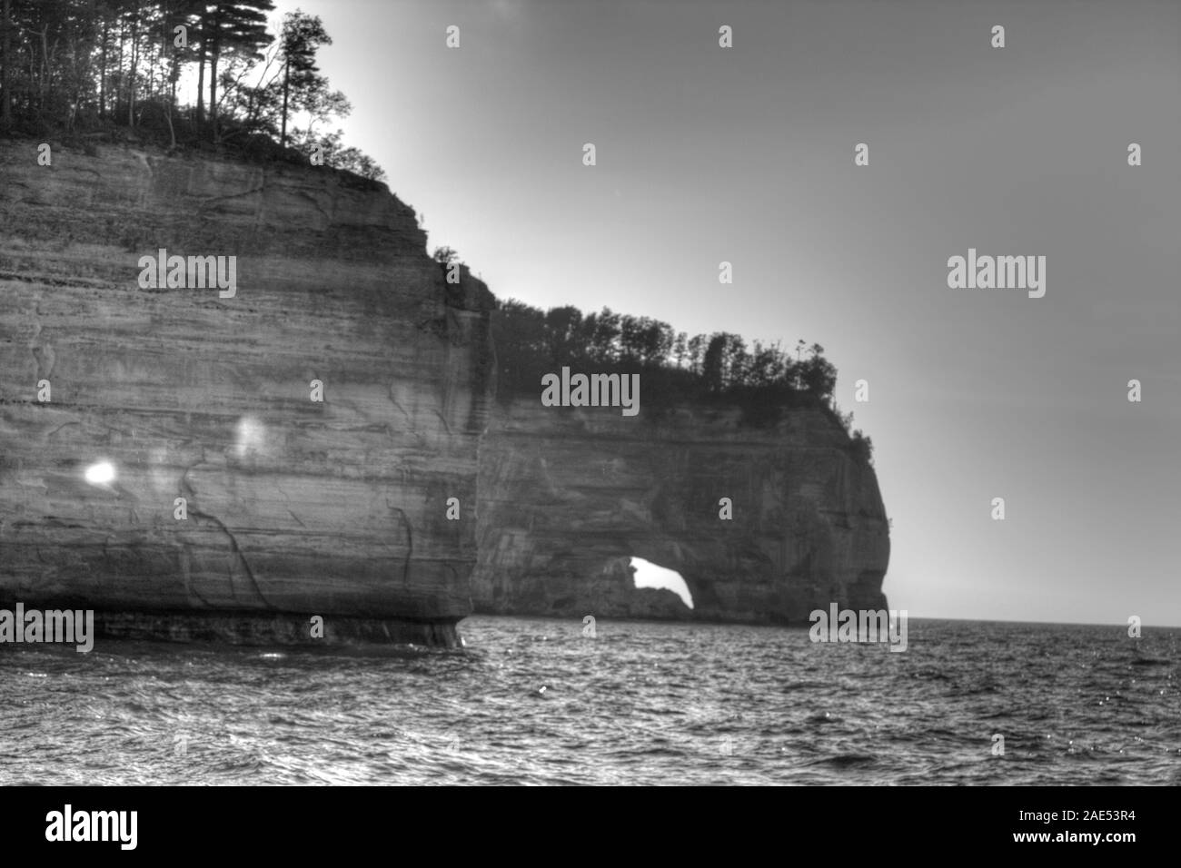Cliffs, Pictured Rocks National Lakeshore, Michigan Stock Photo - Alamy