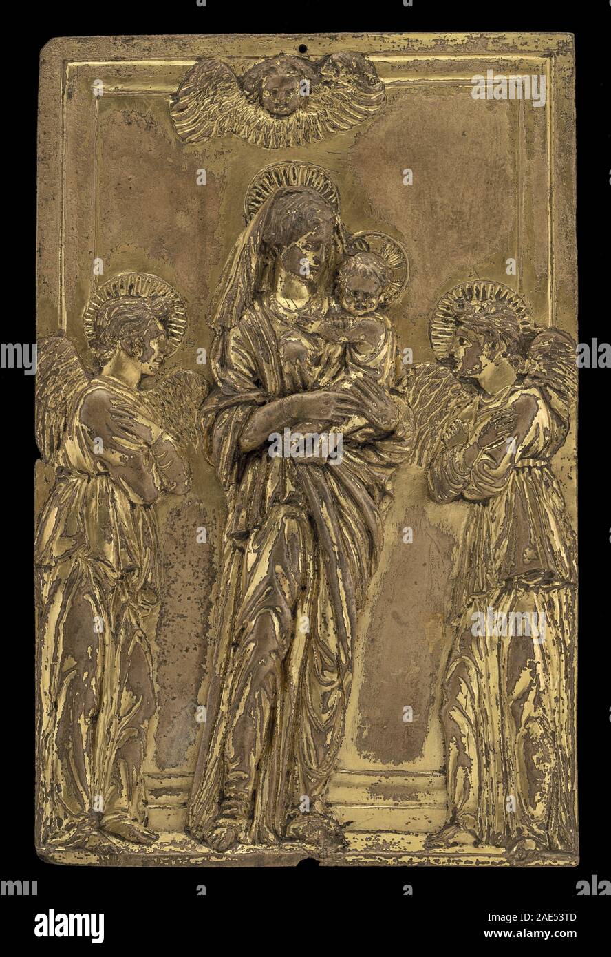 The Virgin and Child with Two Angels; second quarter 15th century ...