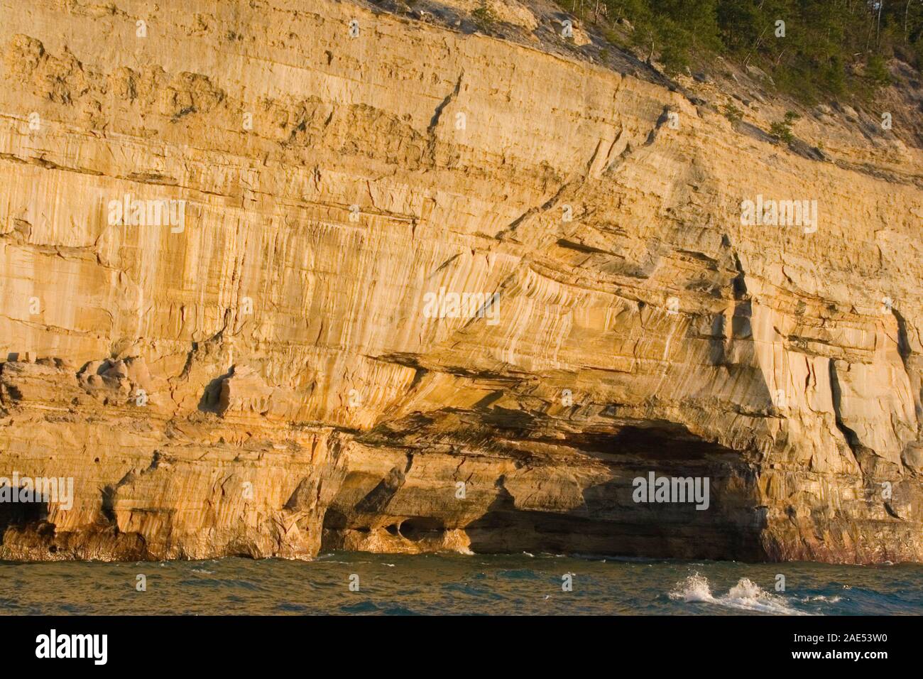 Cliffs, Pictured Rocks National Lakeshore, Michigan Stock Photo - Alamy