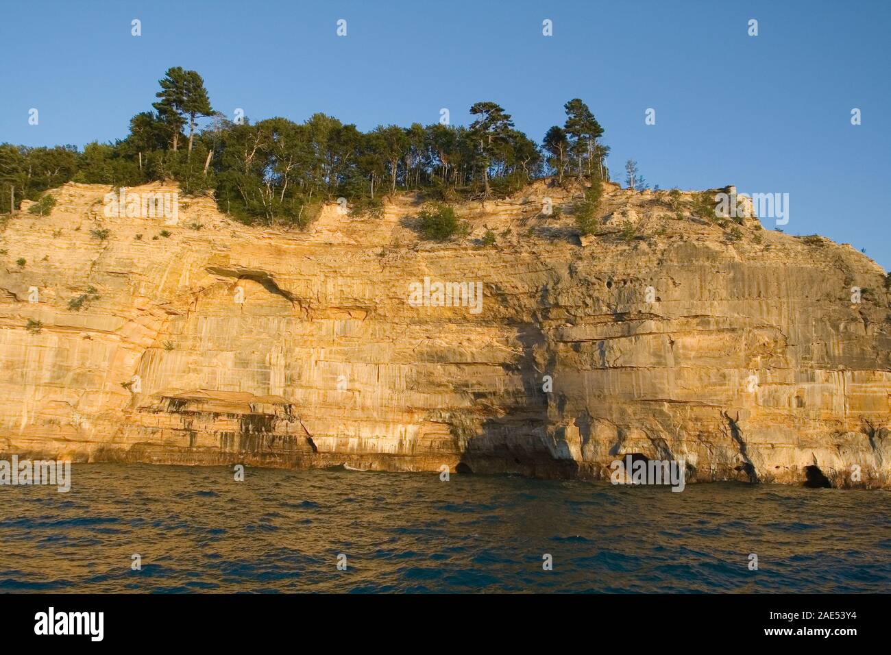 Cliffs, Pictured Rocks National Lakeshore, Michigan Stock Photo - Alamy