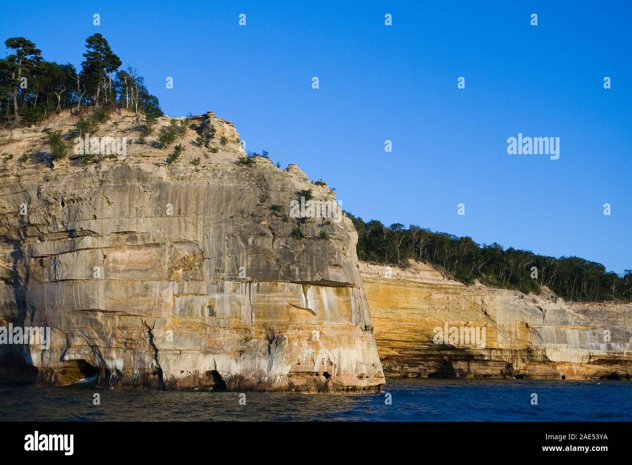 Cliffs, Pictured Rocks National Lakeshore, Michigan Stock Photo - Alamy
