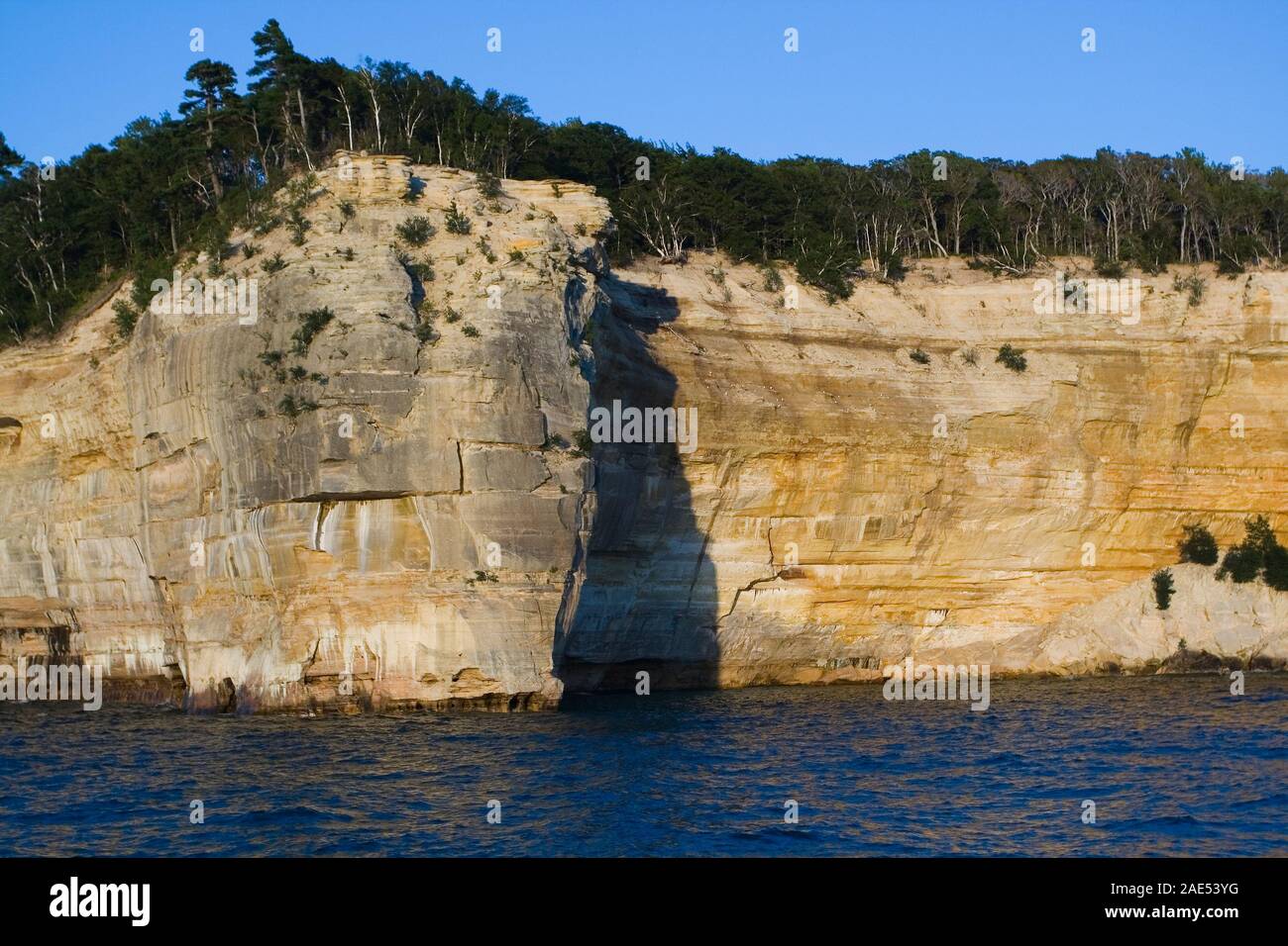Cliffs, Pictured Rocks National Lakeshore, Michigan Stock Photo - Alamy