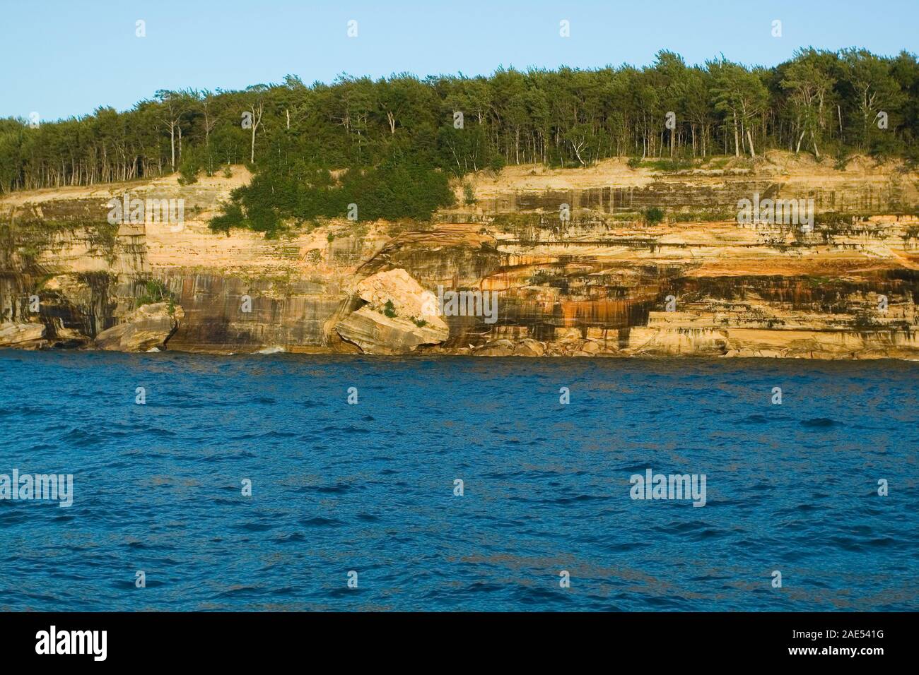 Cliffs, Pictured Rocks National Lakeshore, Michigan Stock Photo - Alamy