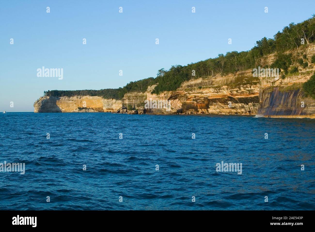 Cliffs, Pictured Rocks National Lakeshore, Michigan Stock Photo - Alamy
