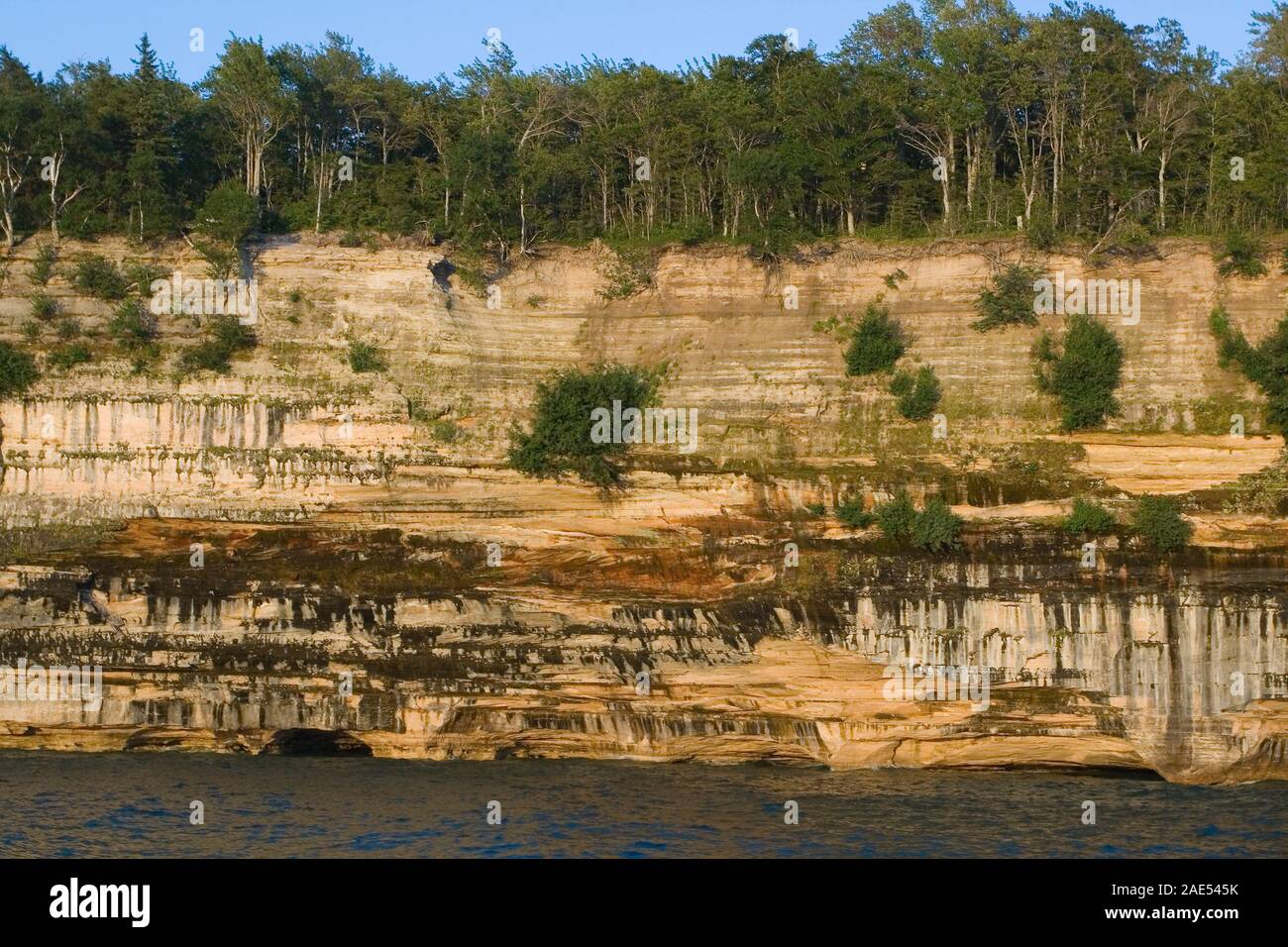 Cliffs, Pictured Rocks National Lakeshore, Michigan Stock Photo - Alamy