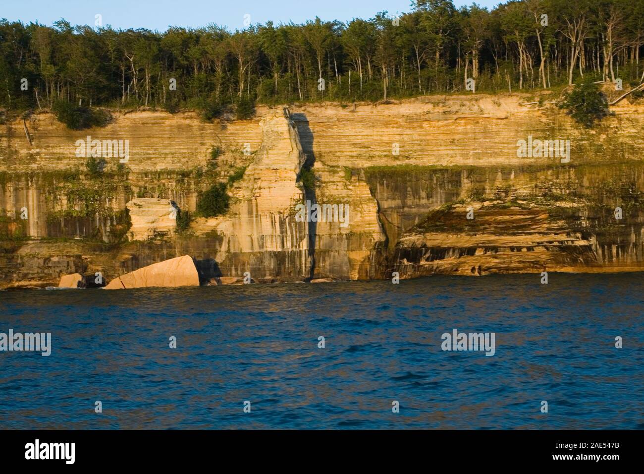 Cliffs, Pictured Rocks National Lakeshore, Michigan Stock Photo - Alamy