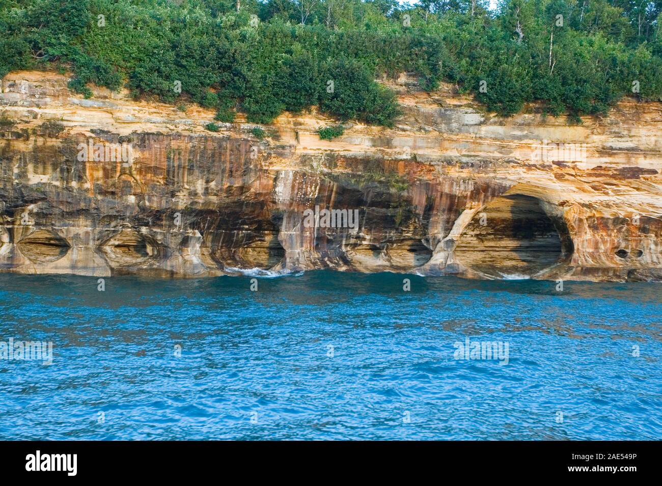 Cliffs, Pictured Rocks National Lakeshore, Michigan Stock Photo - Alamy