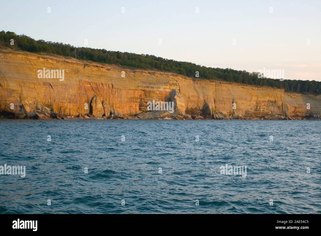 Cliffs, Pictured Rocks National Lakeshore, Michigan Stock Photo - Alamy