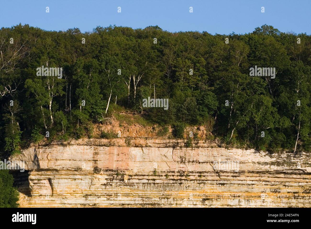 Cliffs, Pictured Rocks National Lakeshore, Michigan Stock Photo - Alamy