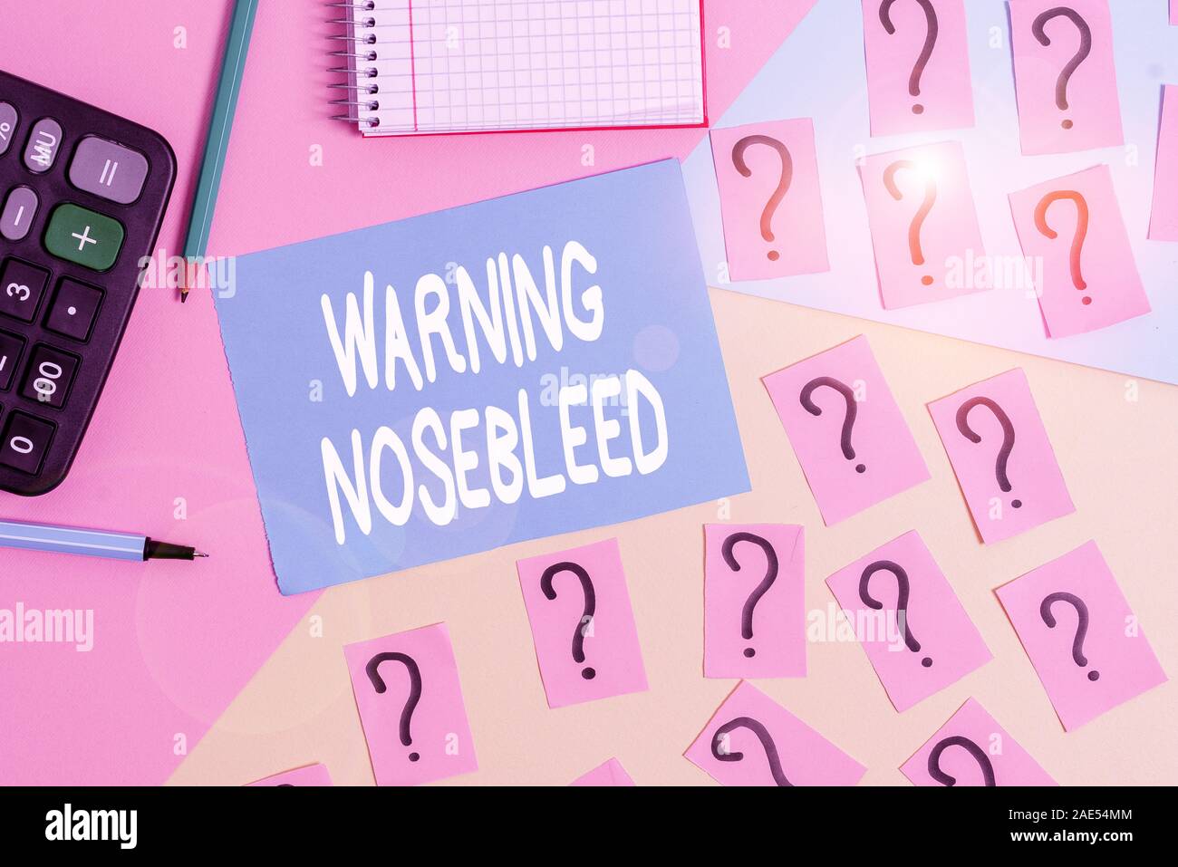 Word writing text Warning Nosebleed. Business photo showcasing caution ...