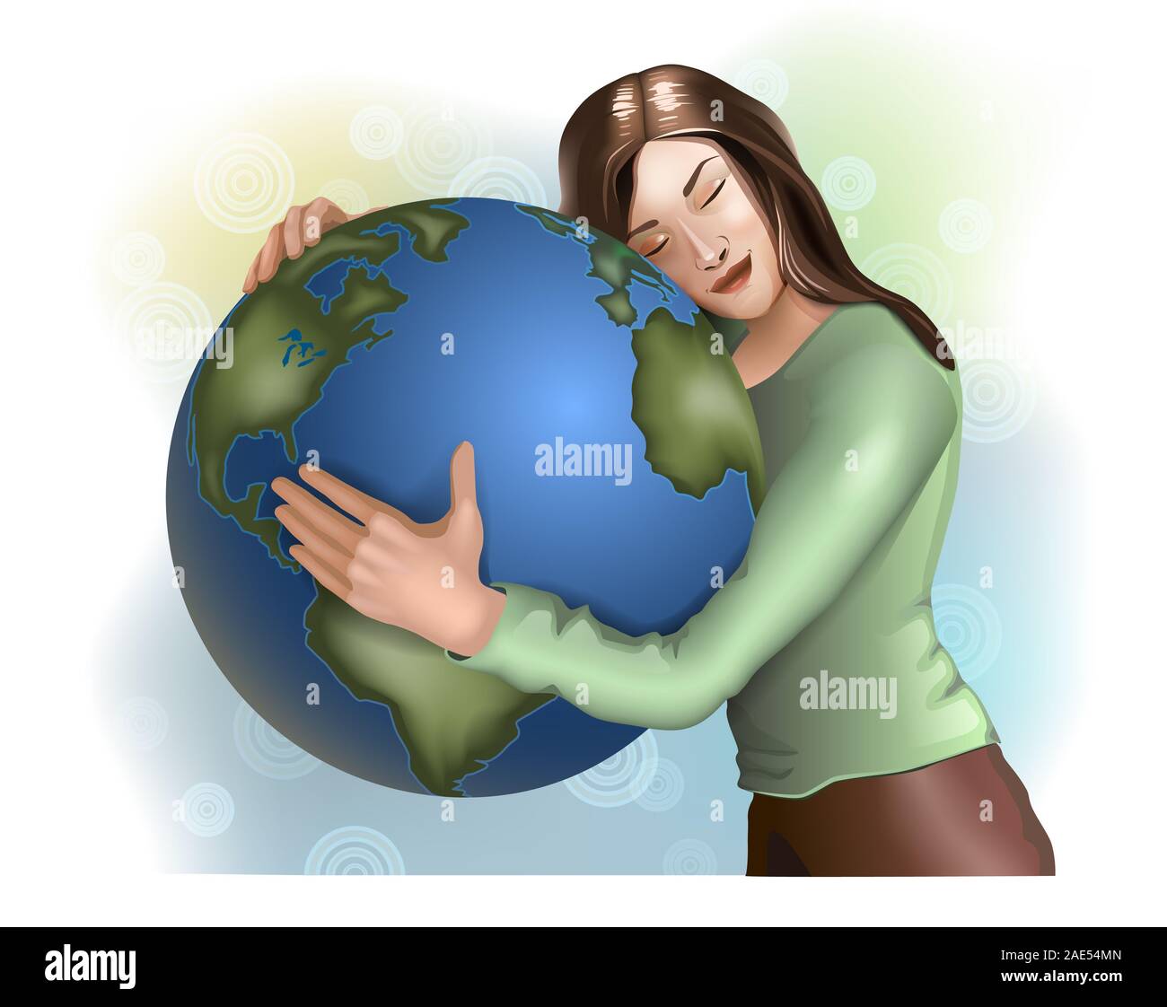Hugging Earth Mother Nature