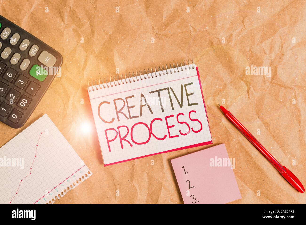 Text sign showing Creative Process. Business photo text process of ...