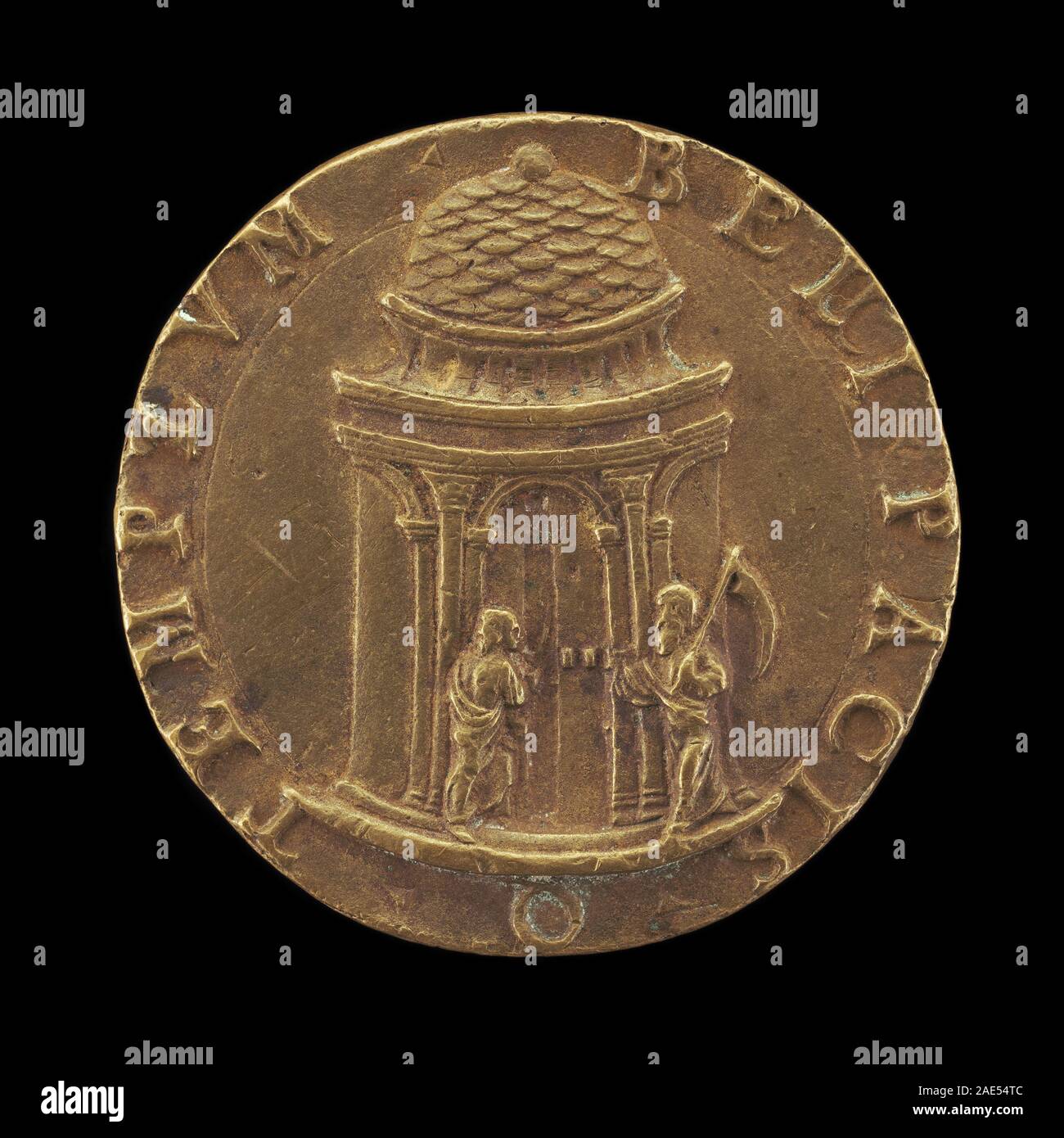 This artwork, by a follower of Moderno circa 1524, depicts Time ...