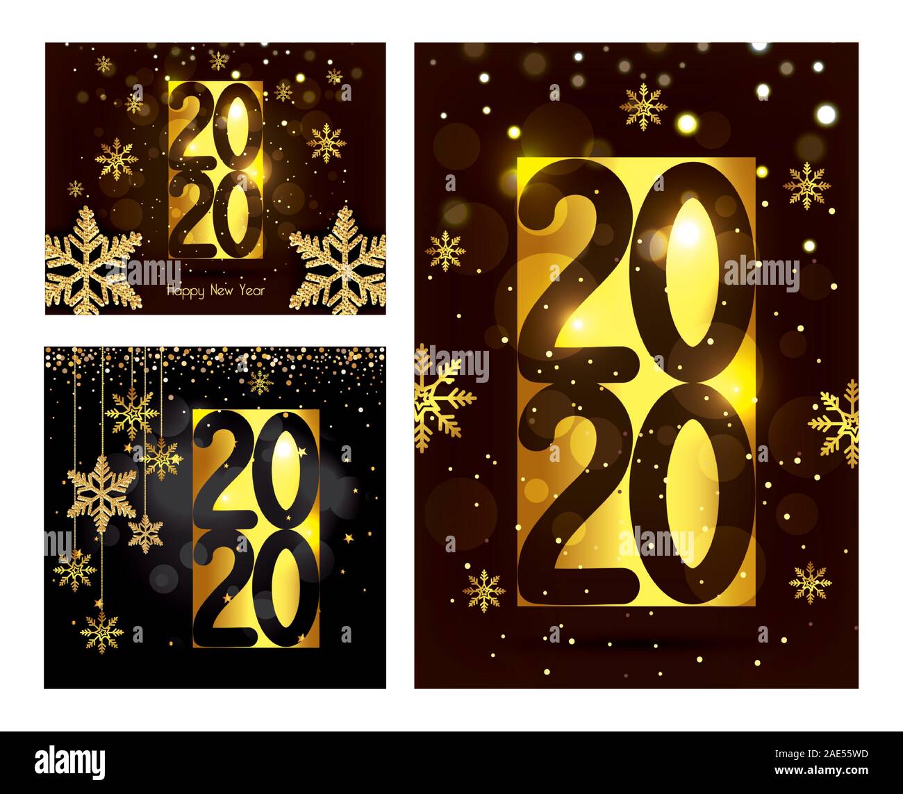 Happy new year 2020 vector design Stock Vector Image & Art - Alamy