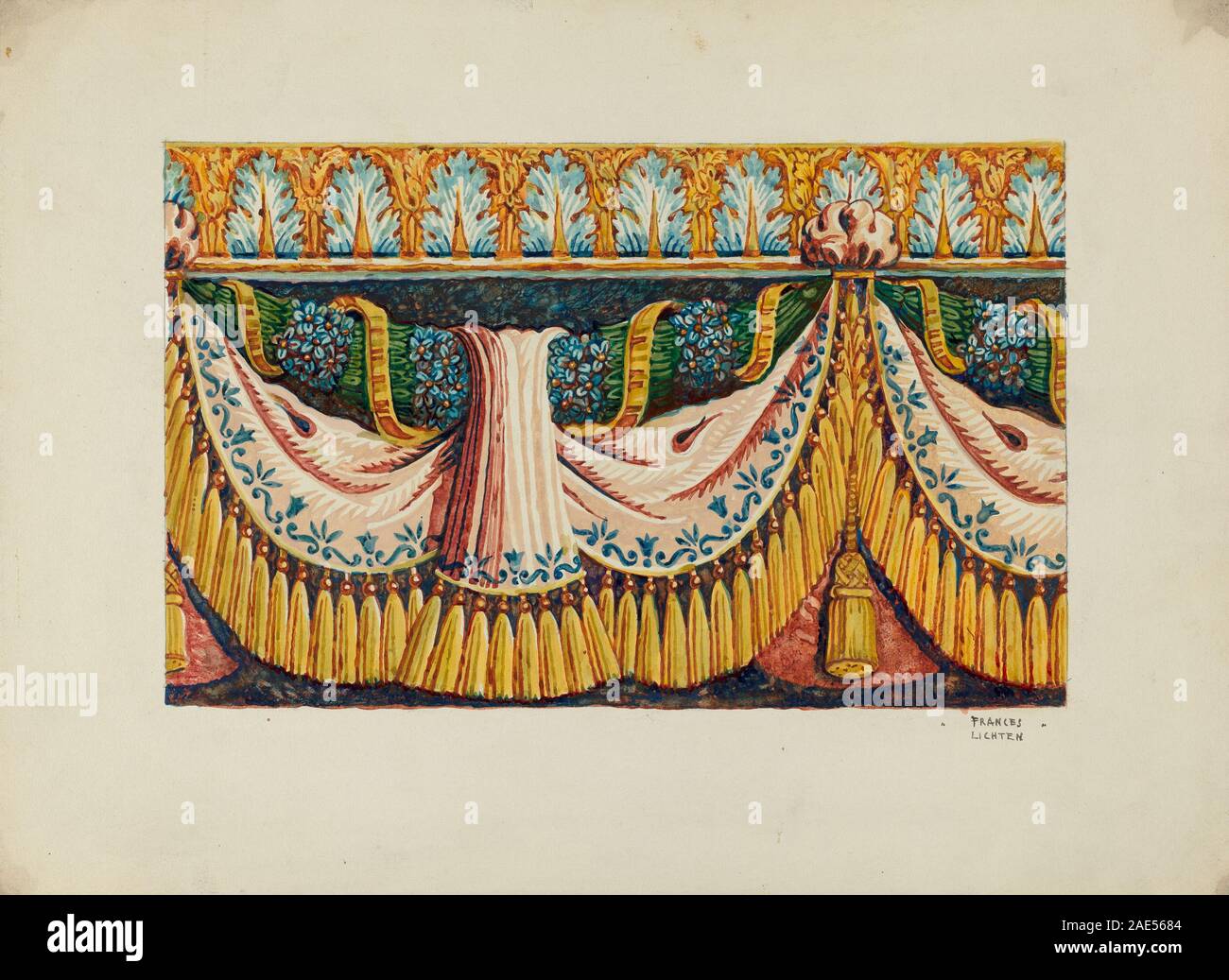 Wall Paper Border Design; circa 1936 date Frances Lichten, Wall Paper ...