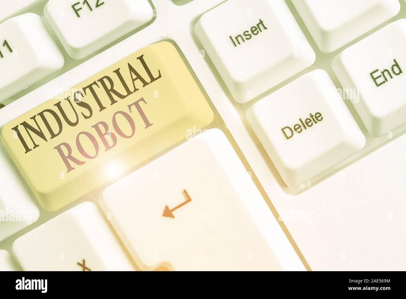 Writing note showing Industrial Robot. Business concept for robotic ...