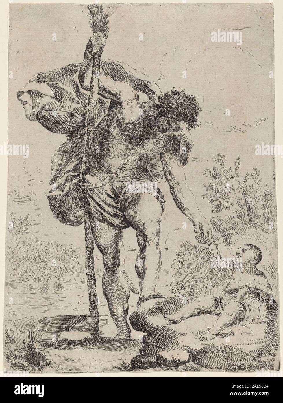 Saint Christopher Giving His Hand to the Infant Jesus; 1650s Francesco ...